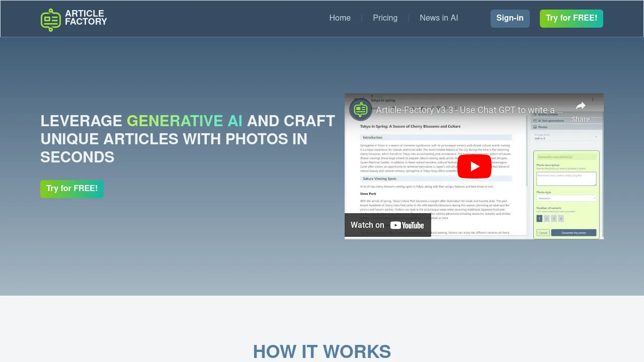 Article Factory - BestofAI